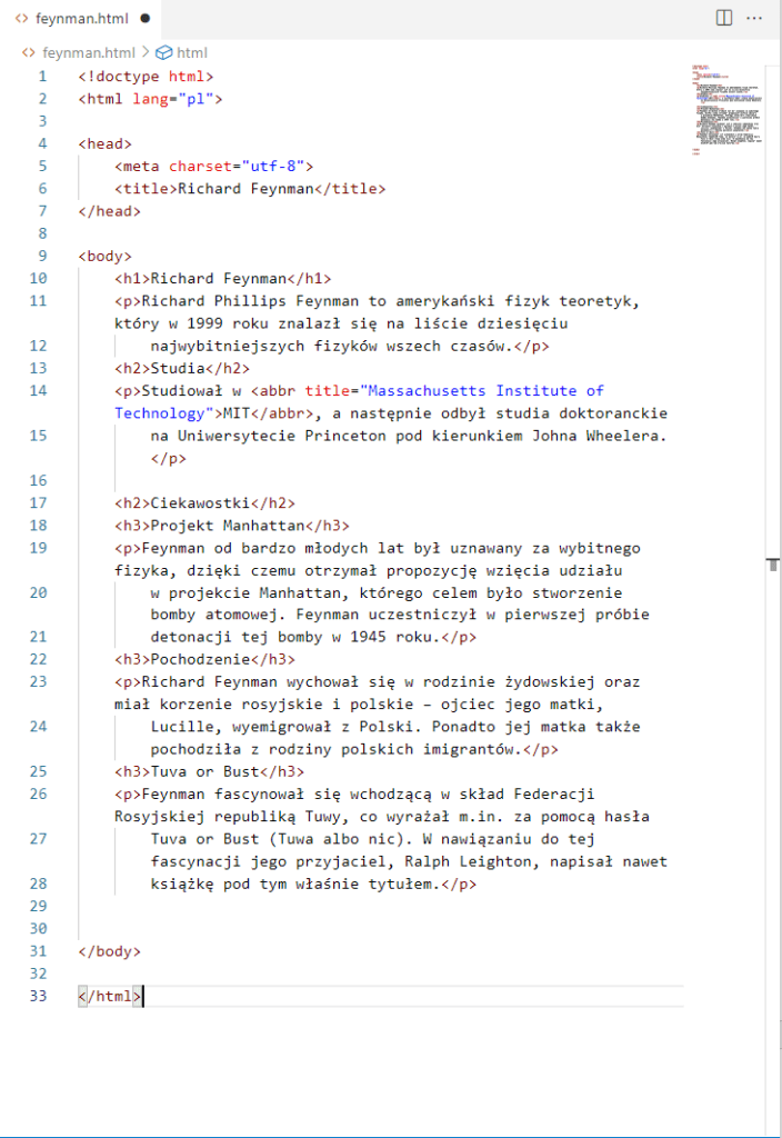 Akapity HTML, Nagłówki Hx, Wcięcia w Tekście, Łamanie Wierszy ...